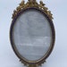 Vintage Blue Enamel Oval Frame on Bronze - Etsy