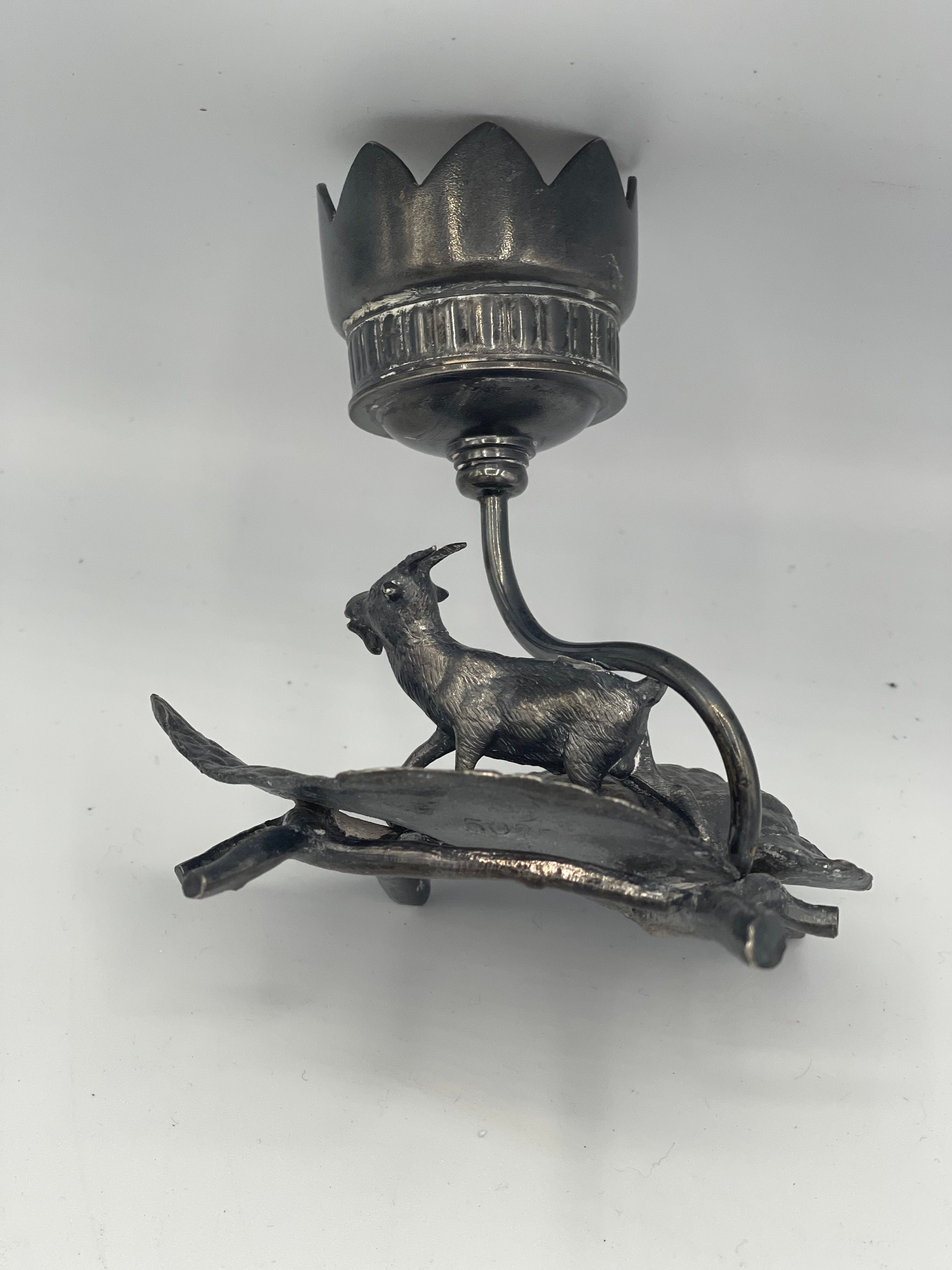 Vintage Bud Vase W/ Goat on Leaf - Etsy