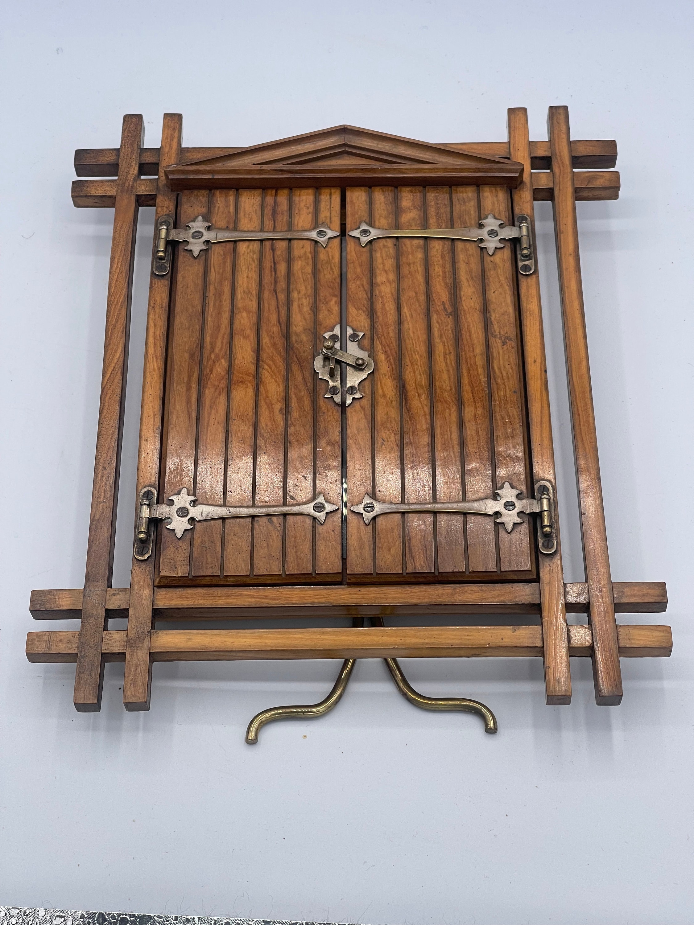 Vintage Wood Door Frame With Metal Stand - Etsy