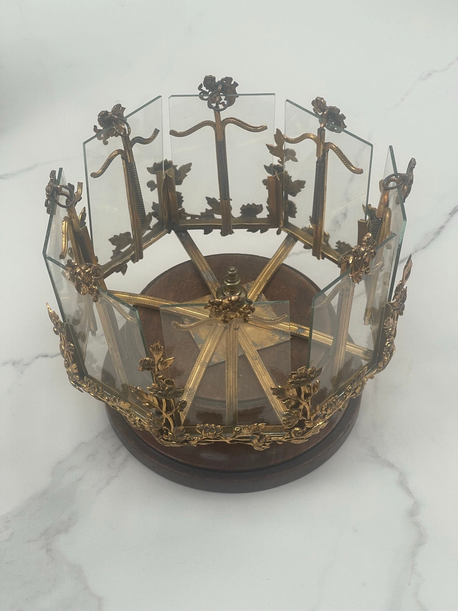 Vintage 8 Photo Brass Carousel Frame - Etsy