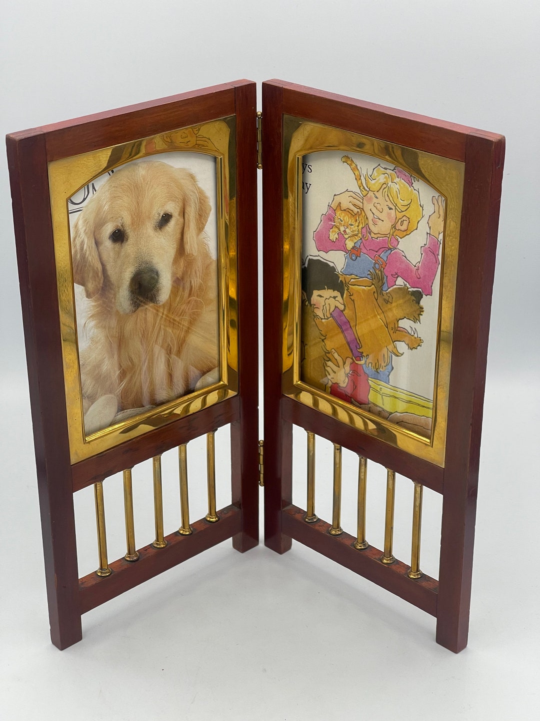 Vintage Folding 2 Part Picture Frame - Etsy