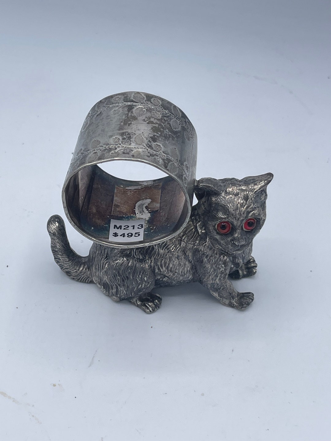 Vintage Cat Napkin Ring Quadruple Plate - Etsy