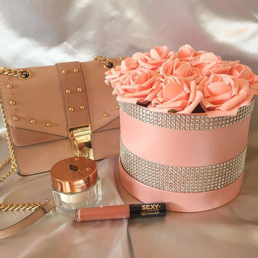 Fake Rose Box in LARGE | Artificial Flower Box Arrangement | Faux Rose ...