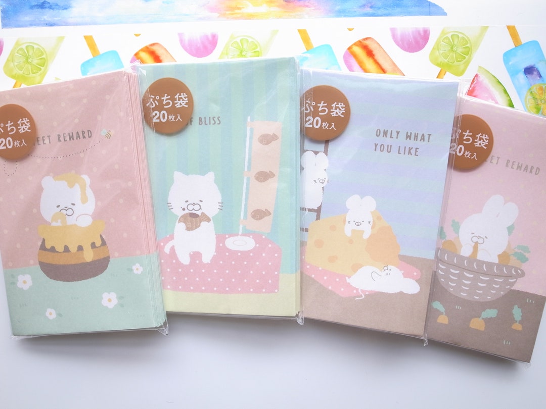 Cute Food & Animals Mini Paper Envelope Pack 20pcs Kyowa Japan - Etsy UK