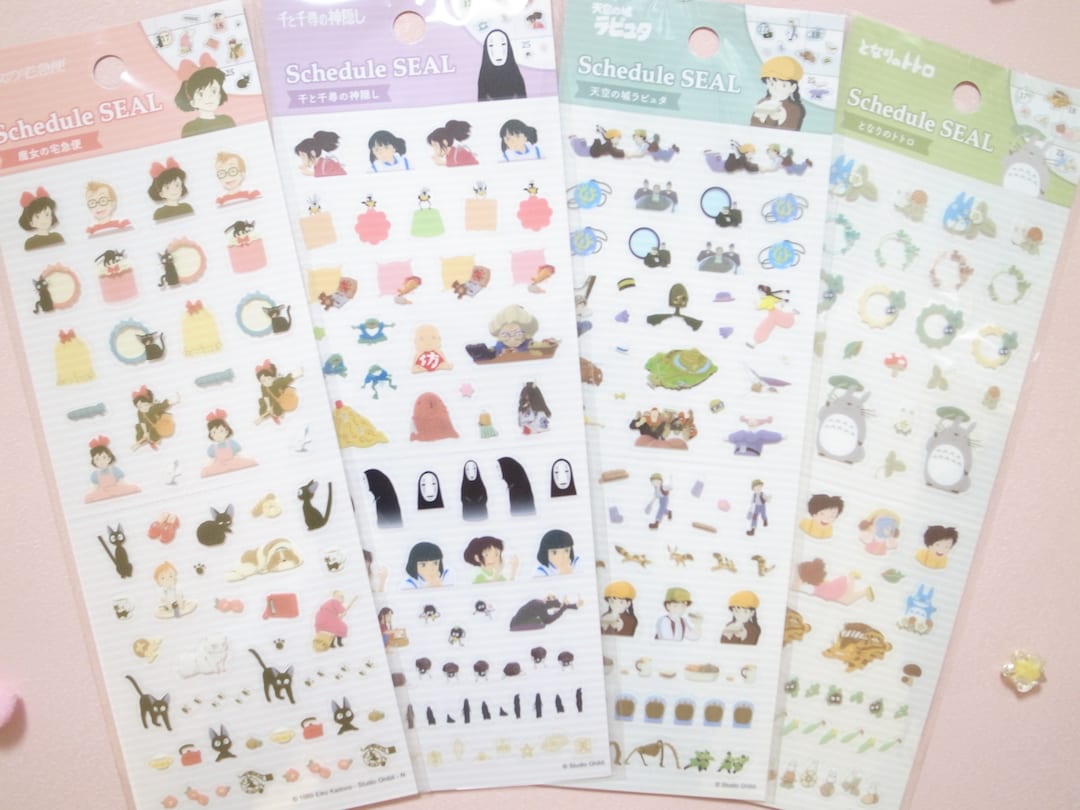 Studio Ghibli Schedule Stickers Ensky Japan - Etsy UK
