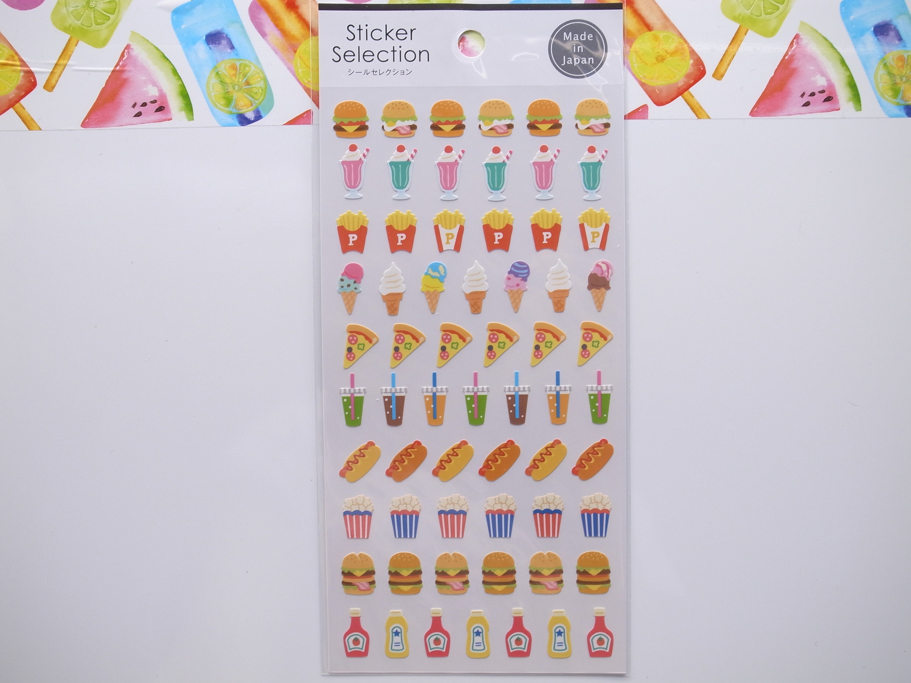 Cute Food Sticker Sheet Kawaii Dessert Stickers Japan Gaia | Etsy