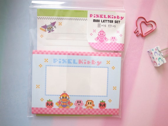 Kirby Pixel Art Mini Letter Writing Set Sun-star Japan - Etsy