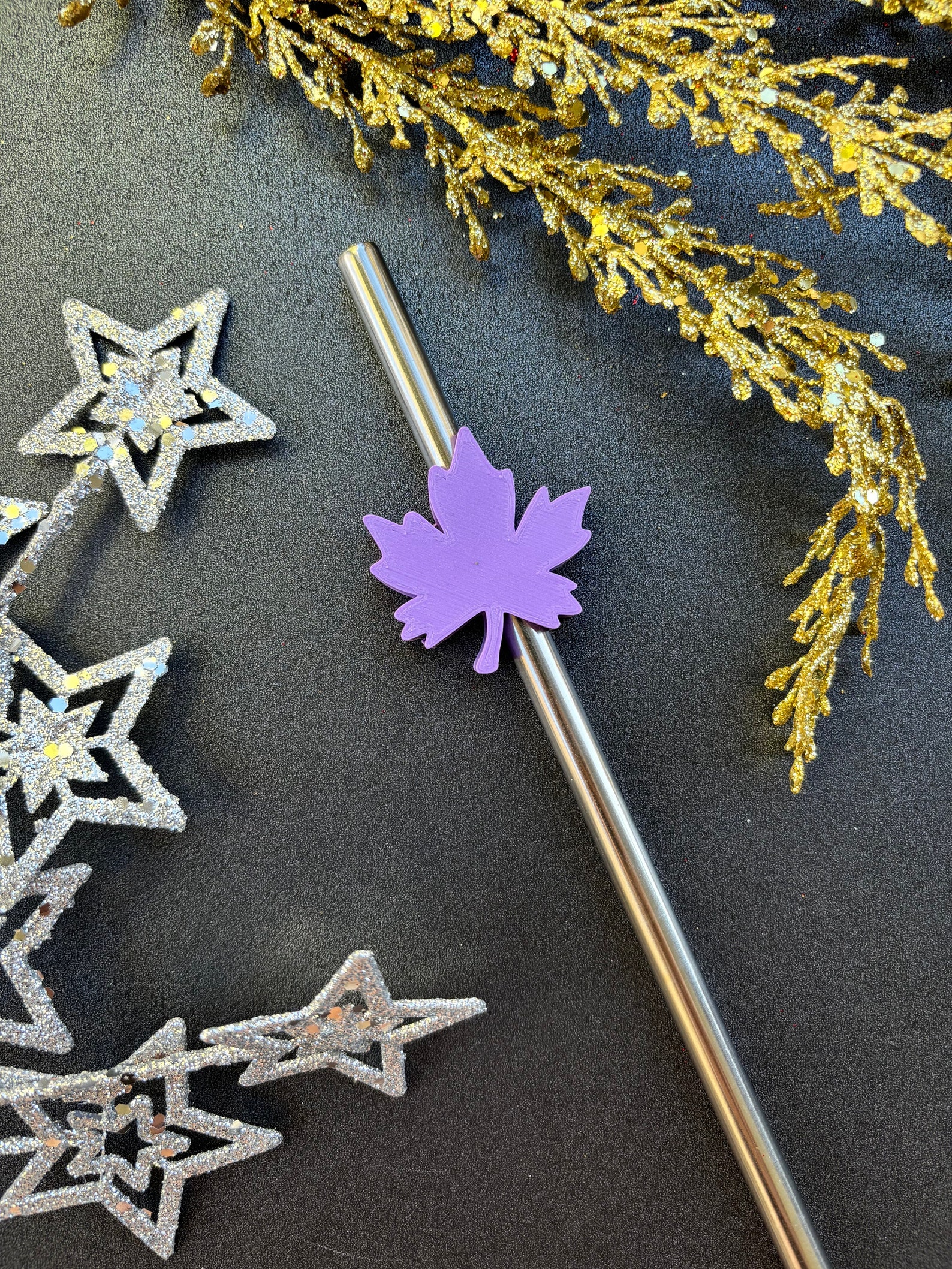 Maple Leaf Straw Topper Straw Buddy Straw Charm Straw Decor Straw Slide ...