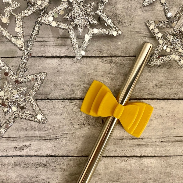 Bow Straw Topper Svg - Etsy