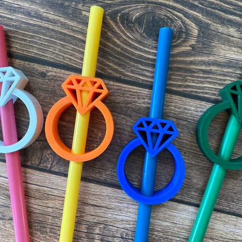Diamond Ring Straw Topper Straw Buddy STL File for 3D Printing - Etsy