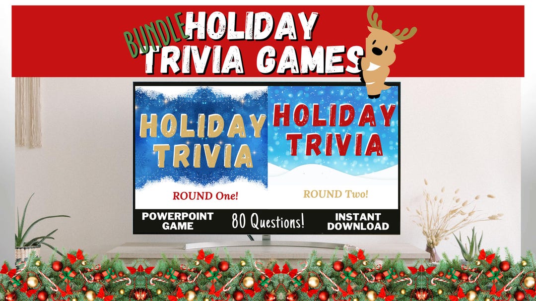 Christmas Trivia Game Powerpoint Game Holiday Trivia Virtual Trivia ...