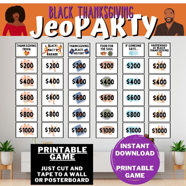 Thanksgiving Jeopardy - Etsy