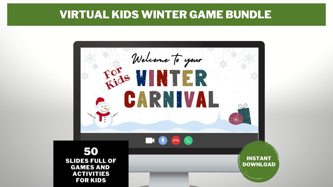 Kids Virtual Winter Holiday Games - for Kids/students - 7 Online ...