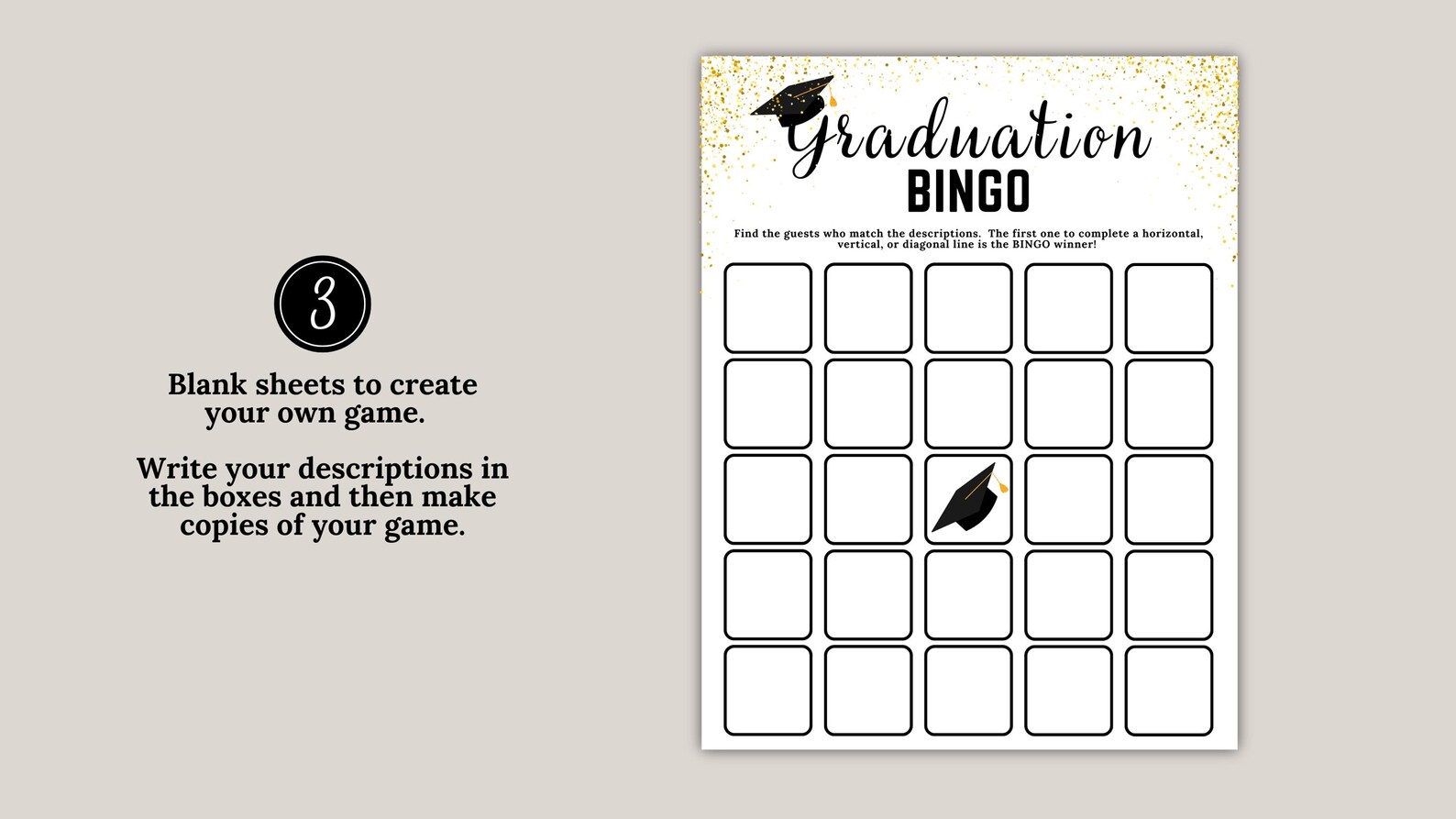 Graduation Party Bingo: Icebreaker Game (digital Download) - Etsy