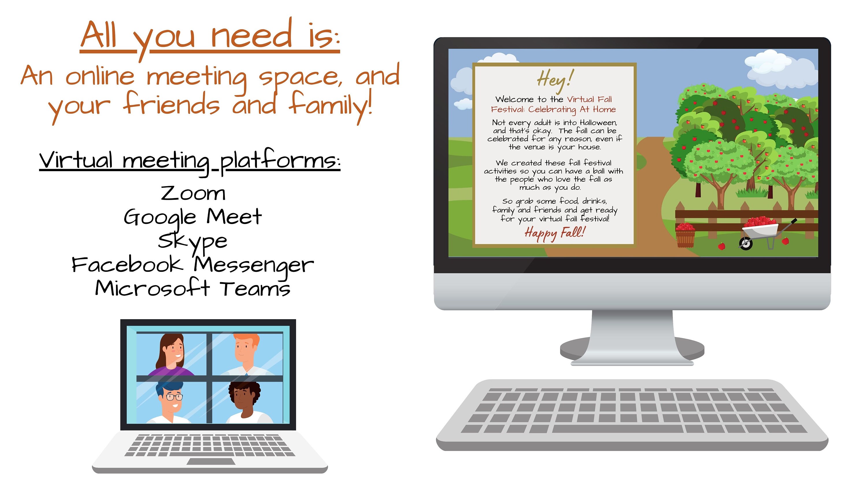 Virtual Fall Games 6 Online Activities Fall Festival | Etsy