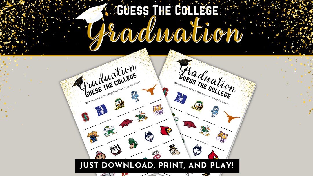 Graduation Printable Game - Graduation Game - Graduation Party Ideas ...