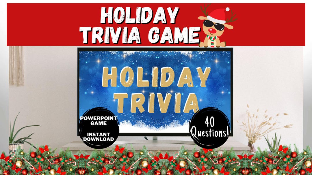 Christmas Trivia Game Powerpoint Game Holiday Trivia Virtual Trivia ...