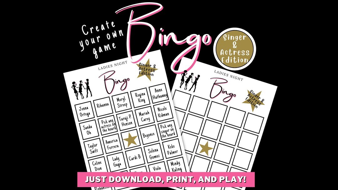 Ladies Night Bingo Game: Printable Bachelorette Party Icebreaker (PDF ...