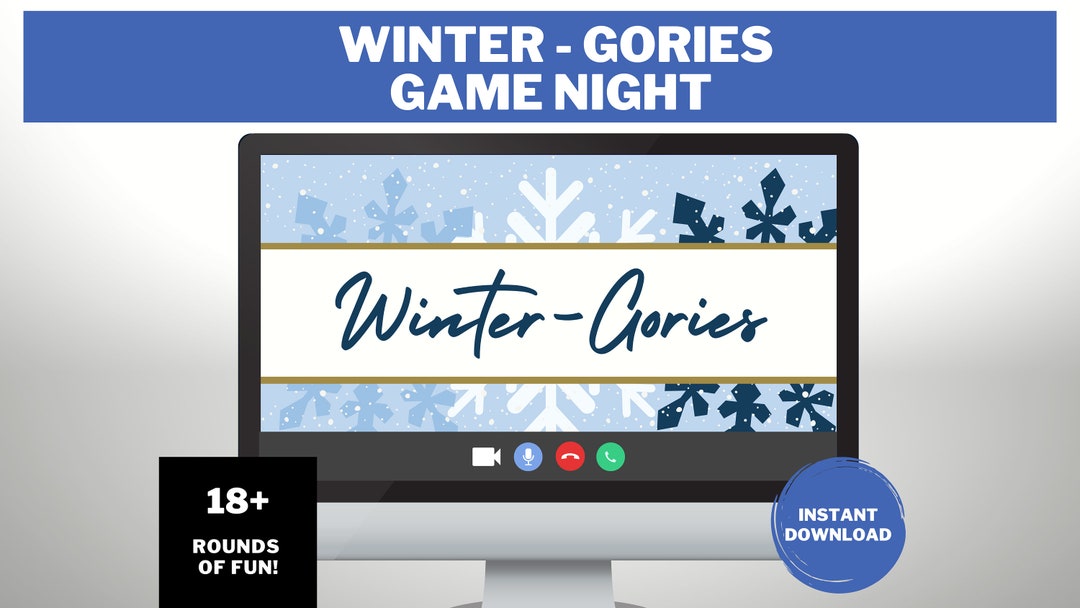 Virtual Winter Scattergories Holiday Games 24 Rounds for Families and ...