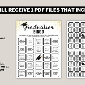 Graduation Bingo Game: Class of 2025 Party Icebreaker (digital Download ...