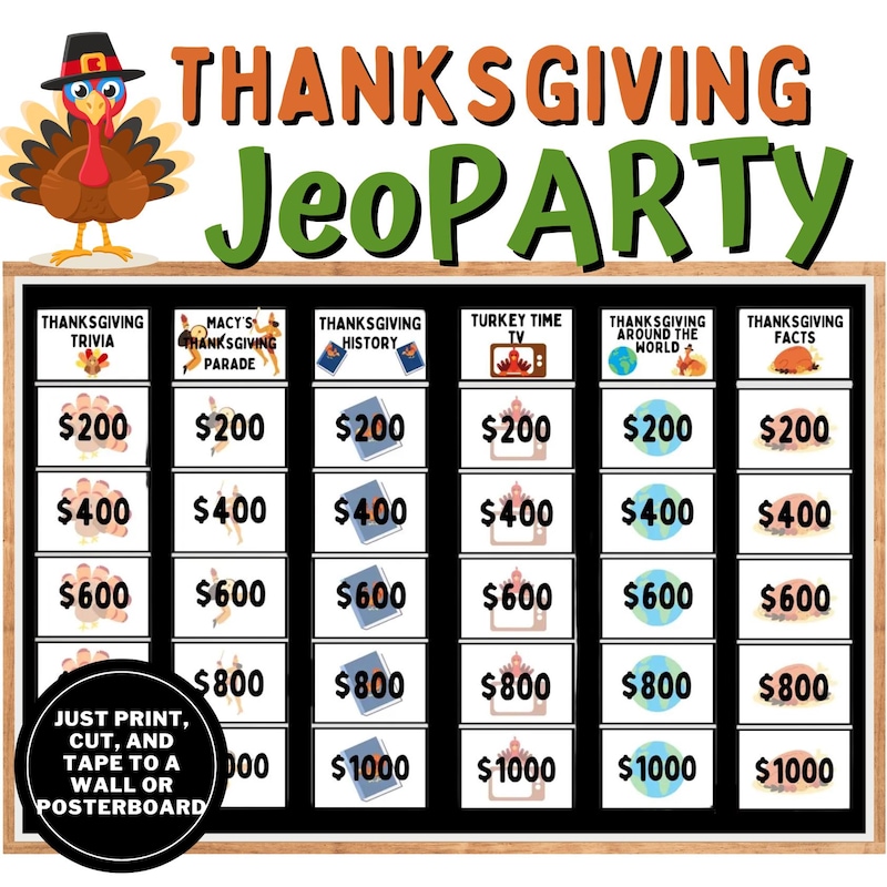 Large Jeopardy Game - Etsy