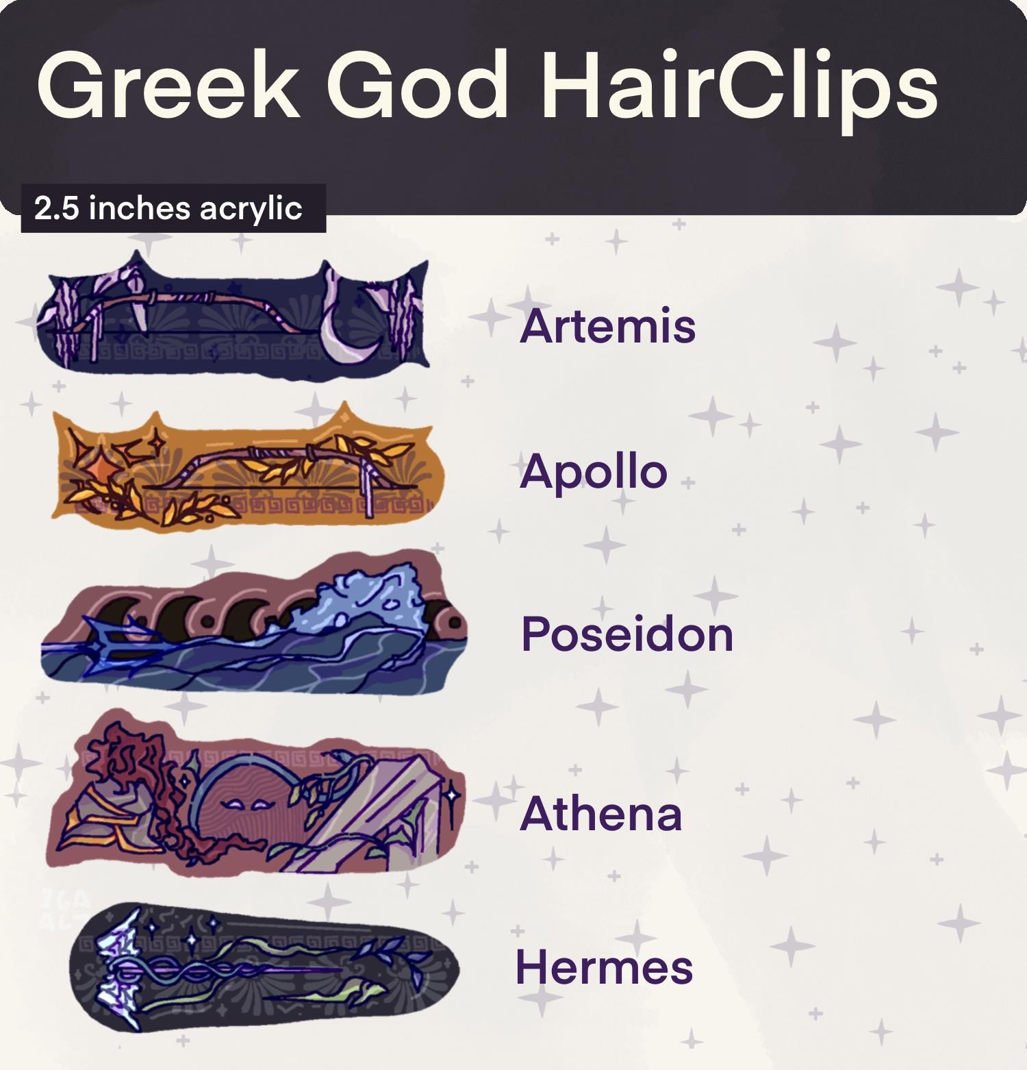 Greek God Hairclips - Etsy