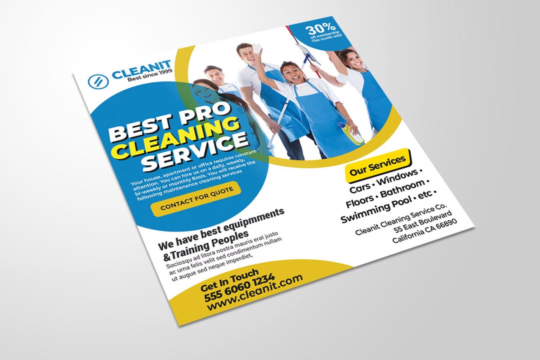 Cleaning Service Flyer Commercial Flyer Template Photoshop Design ...