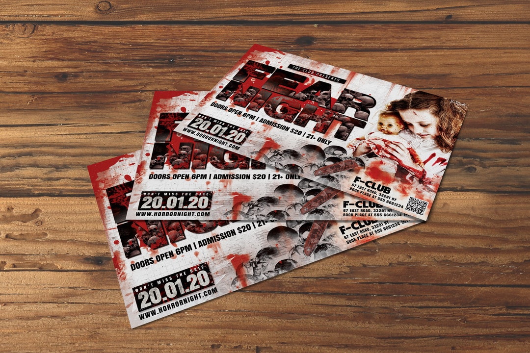 Fear Night Flyer DJ Party Flyer Template Flyer Photoshop Design ...