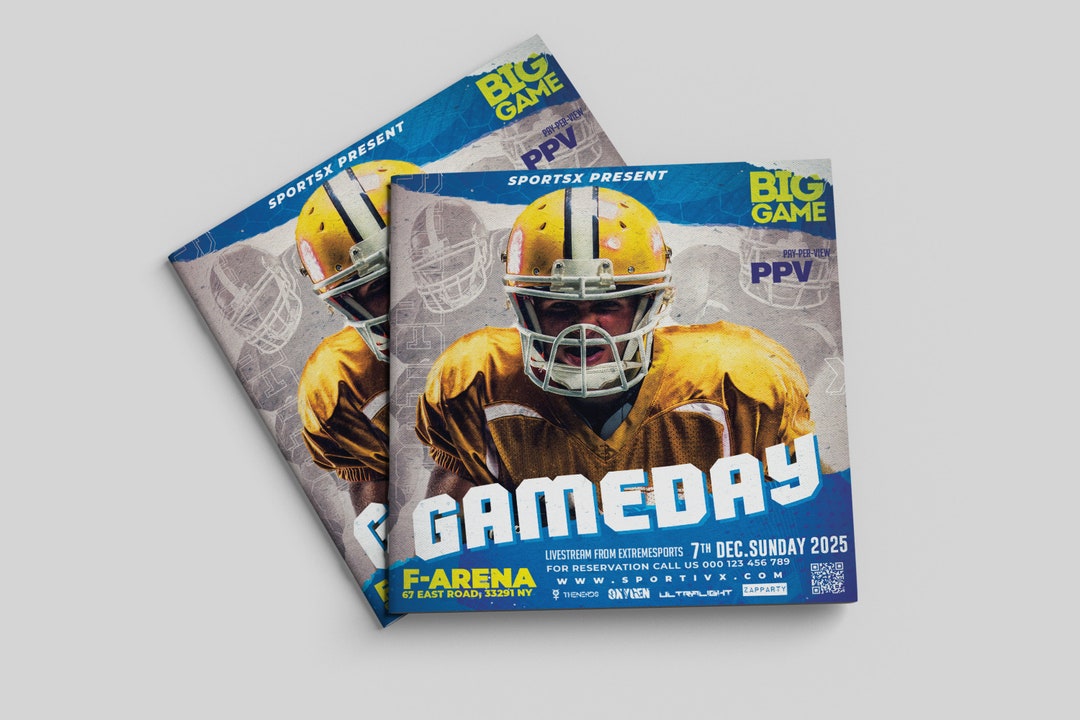 Game Day Football Sport Flyer Design Sports Flyer Template Photoshop ...