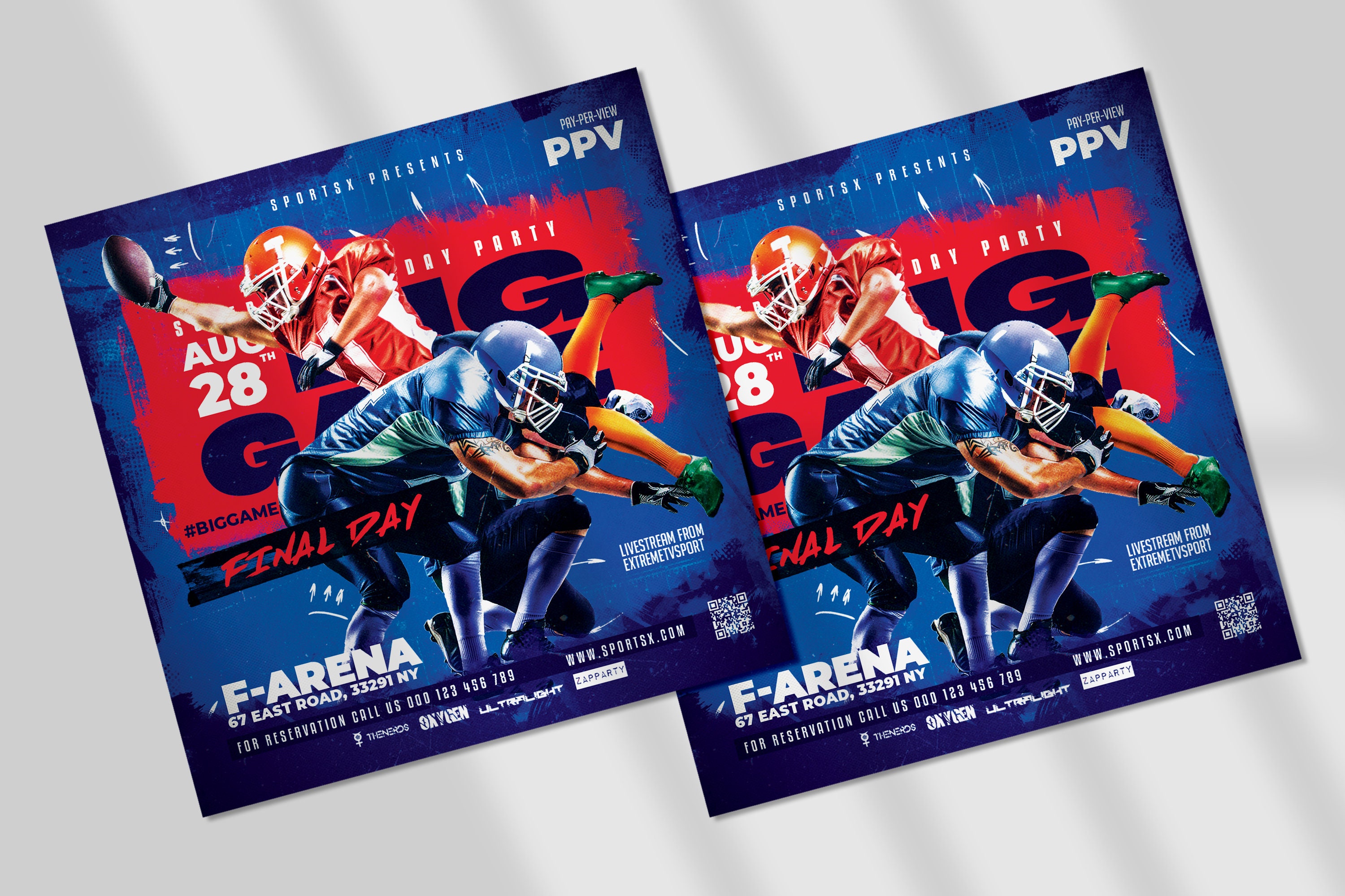 Big Game Football Flyer Design Sports Flyer Template Photoshop Design ...