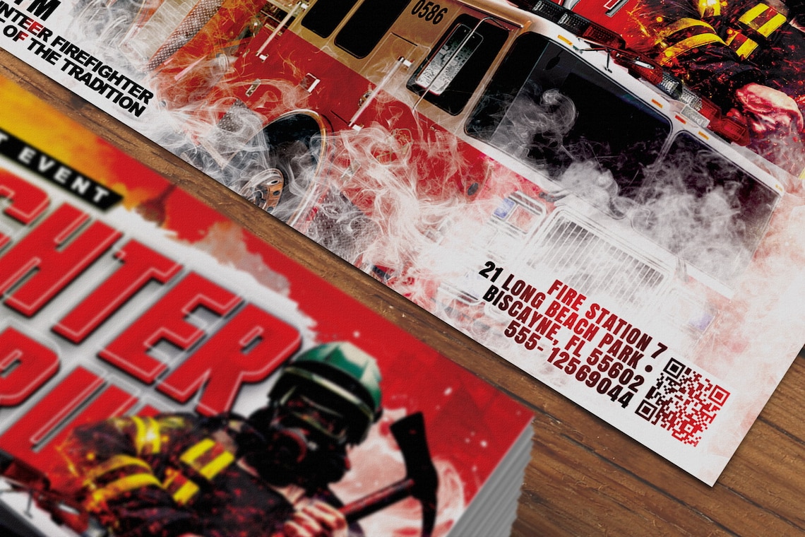 Firefighter Recruitment Flyer Design Flyer Template Photoshop Design ...