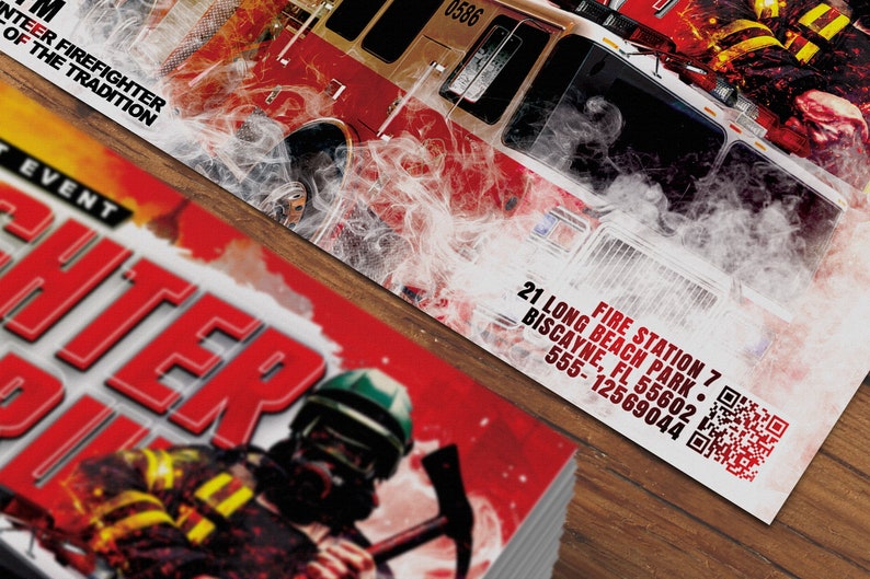 Firefighter Recruitment Flyer Design Flyer Template Photoshop Design ...