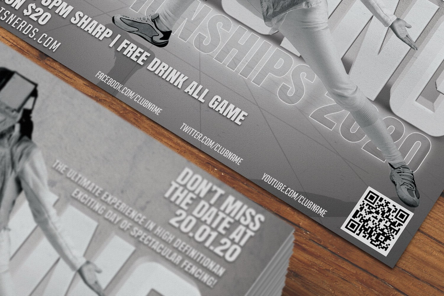 Fencing Sport Flyer Design Sports Flyer Template Photoshop Design ...