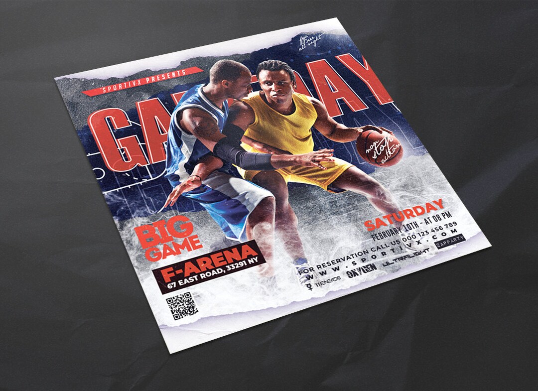 Basketball Match Day Flyer Design Sports Flyer Template Photoshop ...