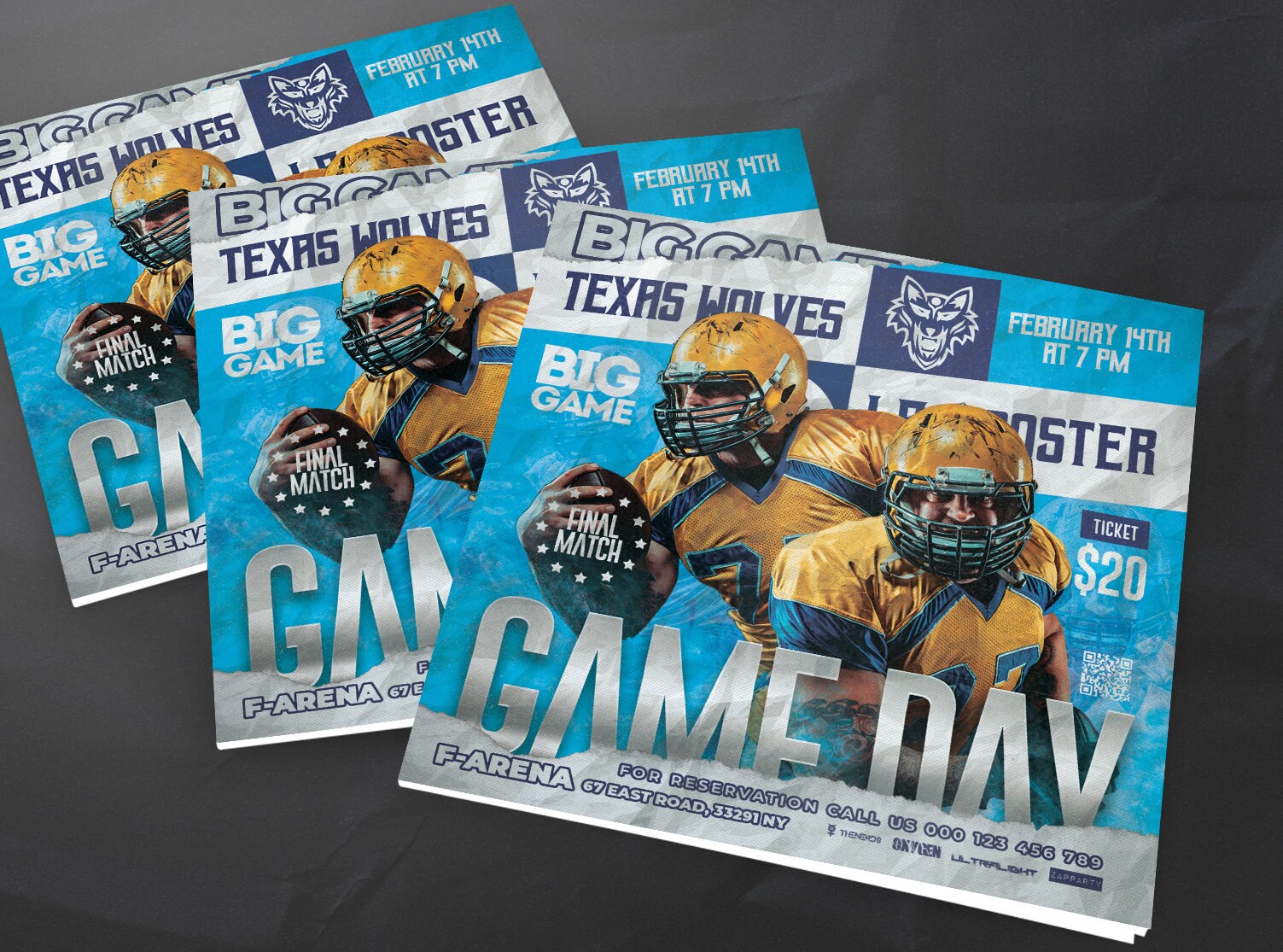 Game Day Football Flyer Design Sports Flyer Template Photoshop Design ...