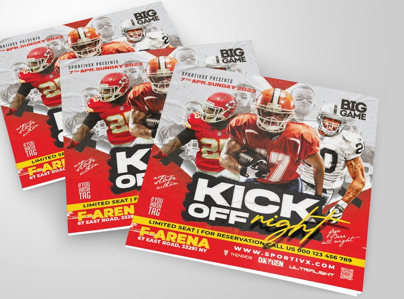 Kick off Football Flyer Design Sports Flyer Template Photoshop Design ...