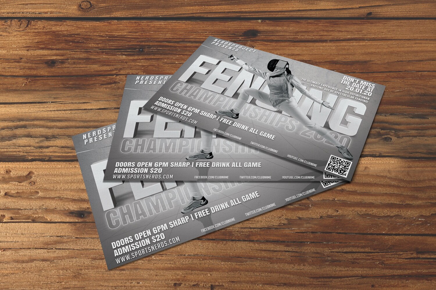 Fencing Sport Flyer Design Sports Flyer Template Photoshop Design ...