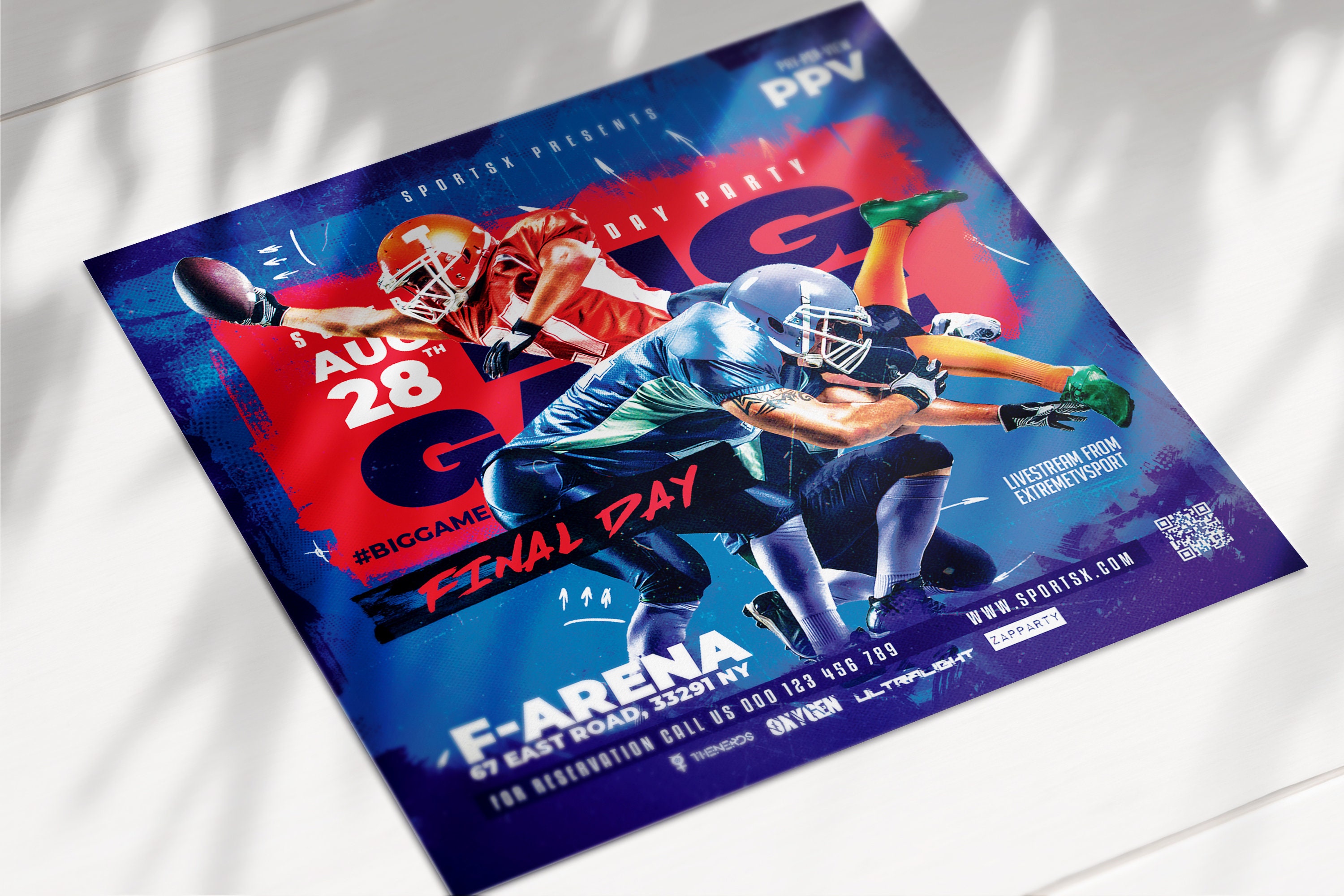 Big Game Football Flyer Design Sports Flyer Template Photoshop Design ...