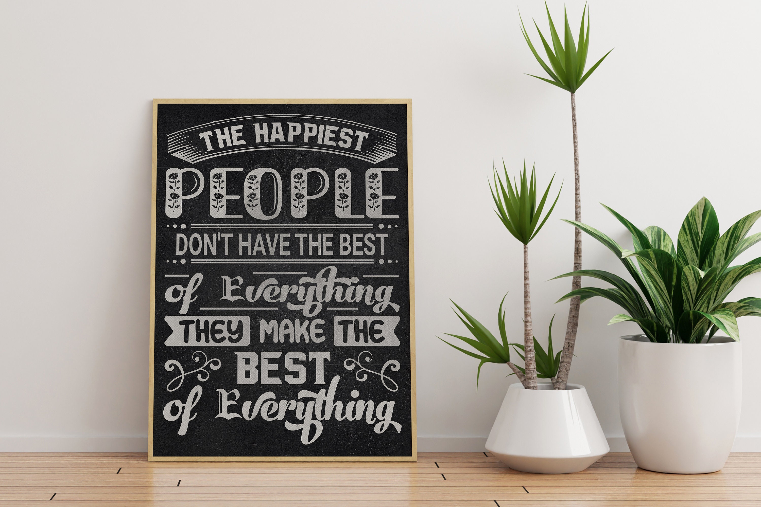The Happiest People Digital Printable Art Wall Art Printable Wall Art ...