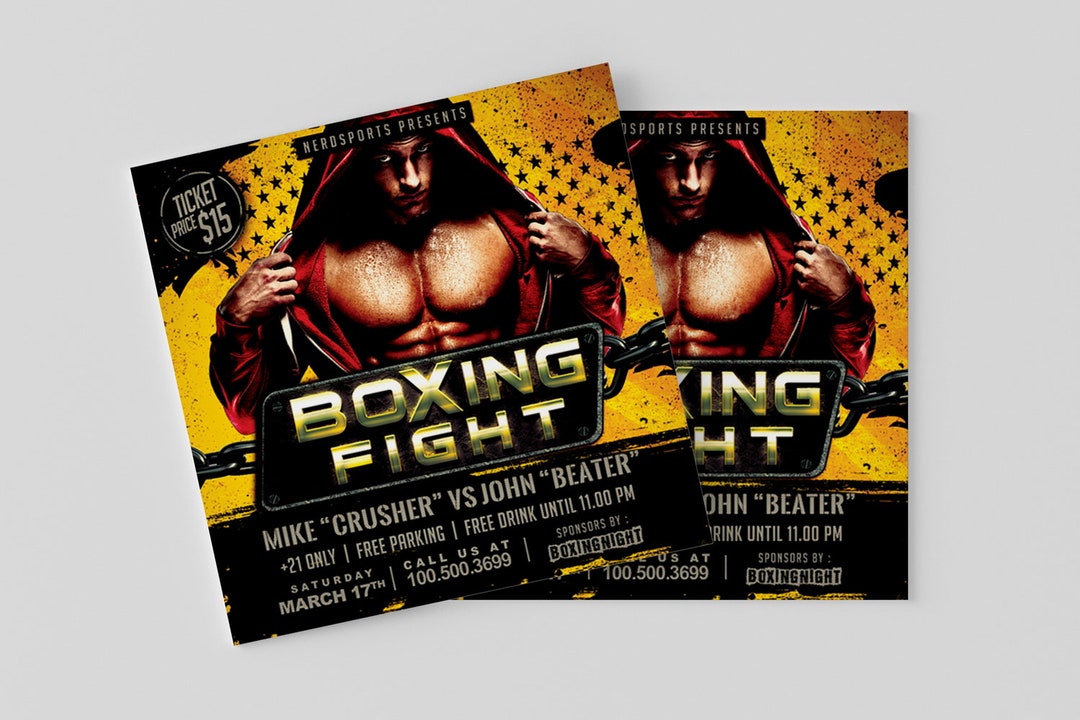 Boxing Fight Championships Flyer Design Sports Flyer Template Photoshop ...