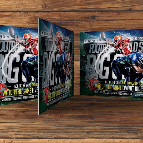 Football Program Template - Etsy