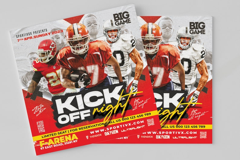 Kick off Football Flyer Design Sports Flyer Template Photoshop Design ...