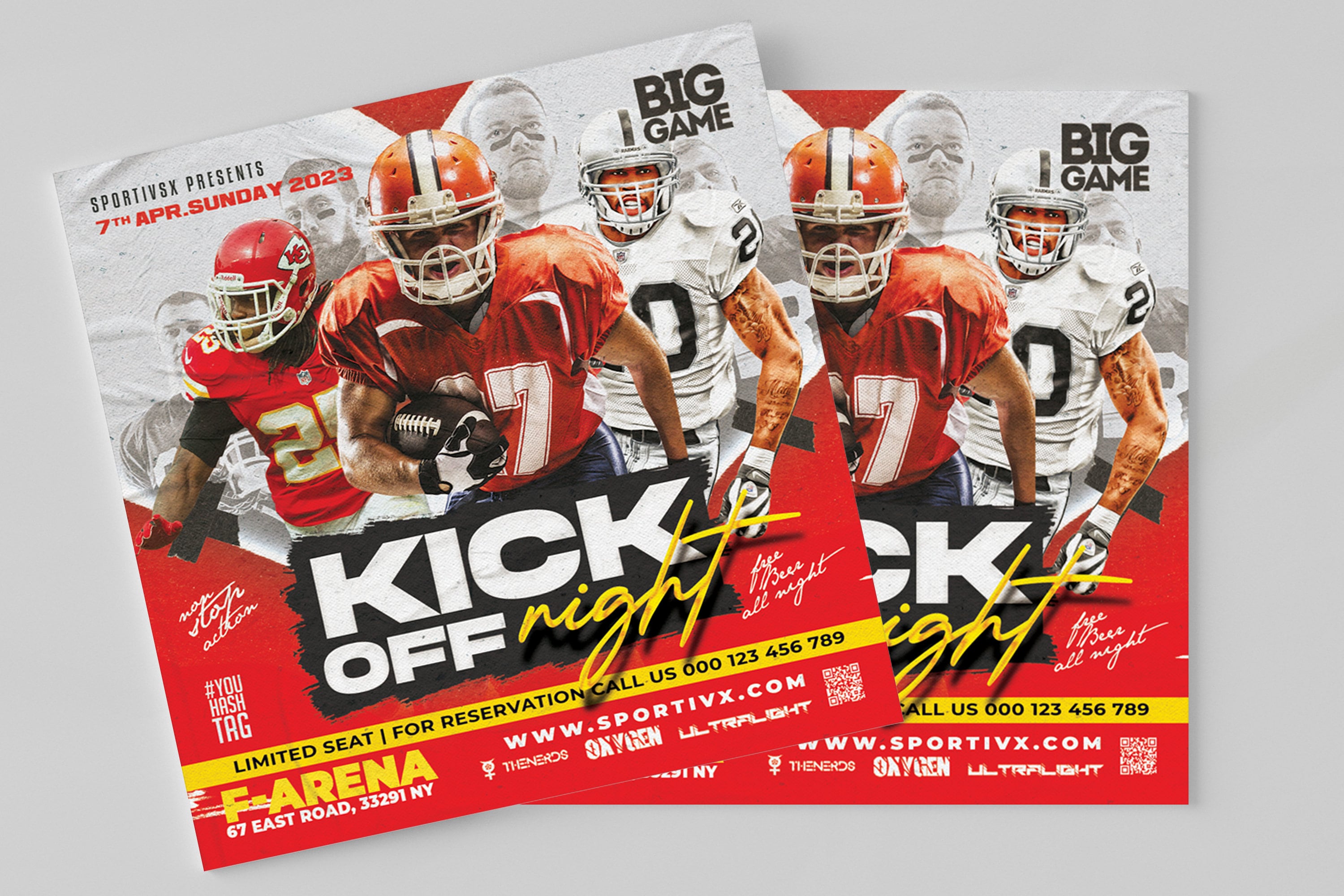 Kick off Football Flyer Design Sports Flyer Template Photoshop Design ...