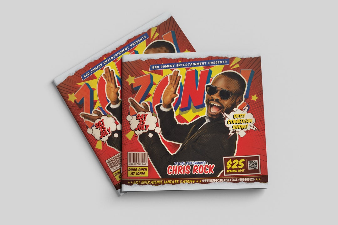 Stand up Comedy Flyer Design Comedy Show Invitation Flyer Template ...