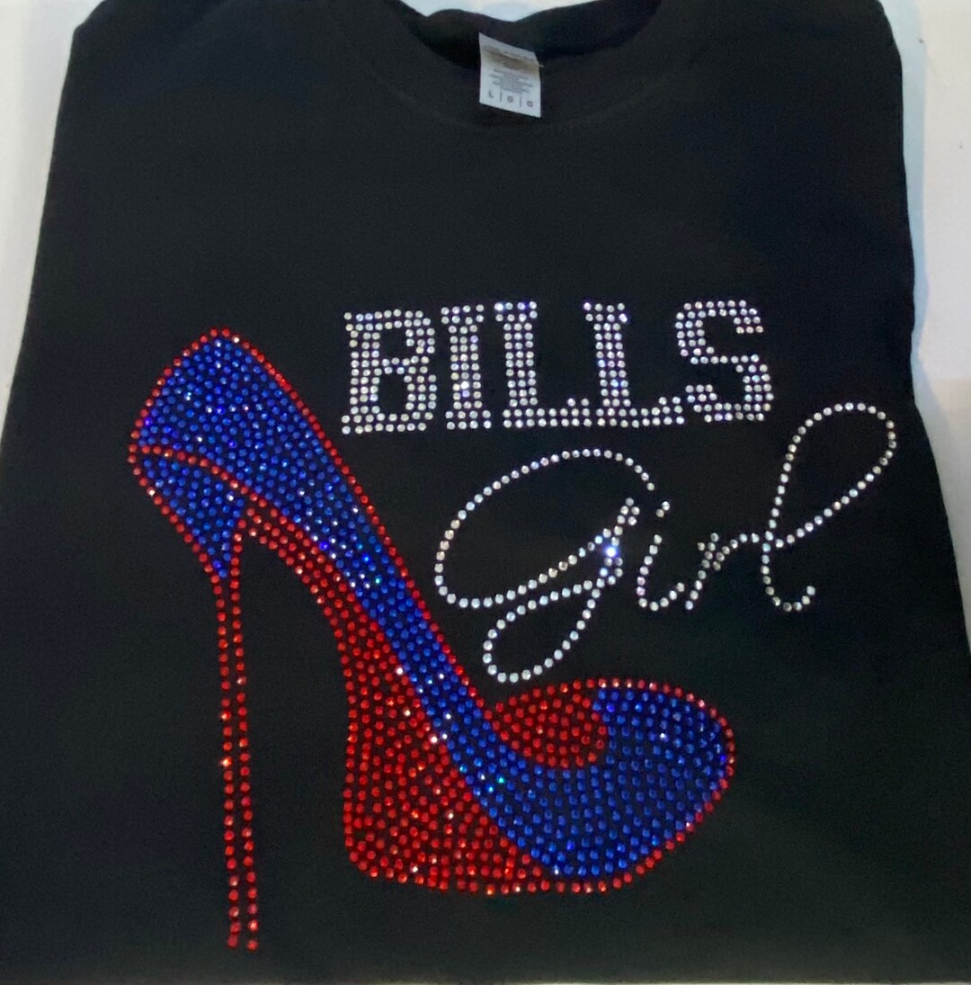 Bills Girl Rhinestone Football Tshirt,sweatshirt - Etsy