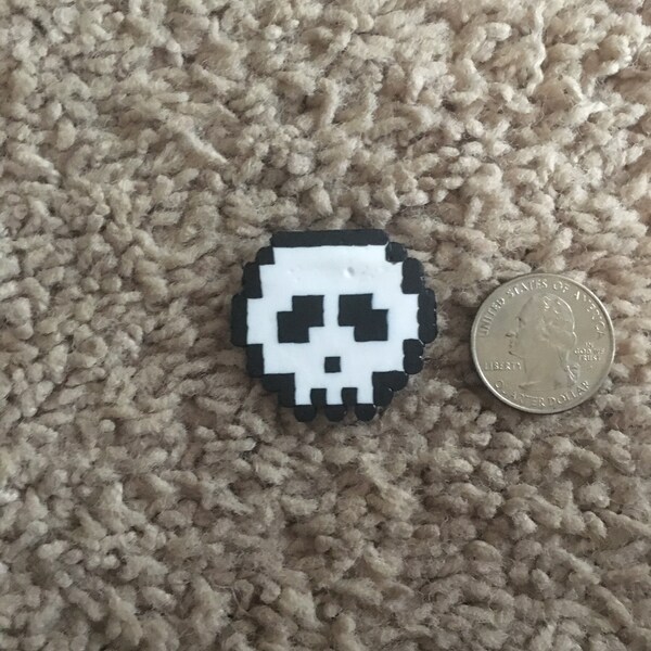 Perler Bead Skull - Etsy