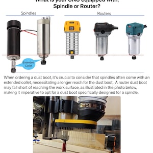Clear Dust Boot for CNC Router - Magnetic Split Base - Gvcustomdesigns ...