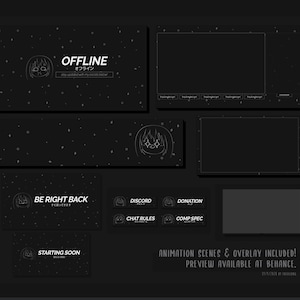 Anime Facial Expression Twitch Overlay Stream Package Design - Weeb Out ...