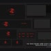 Red Cloud Japanese Aesthetic Twitch Overlay Package Akatsuki Kurotuski ...