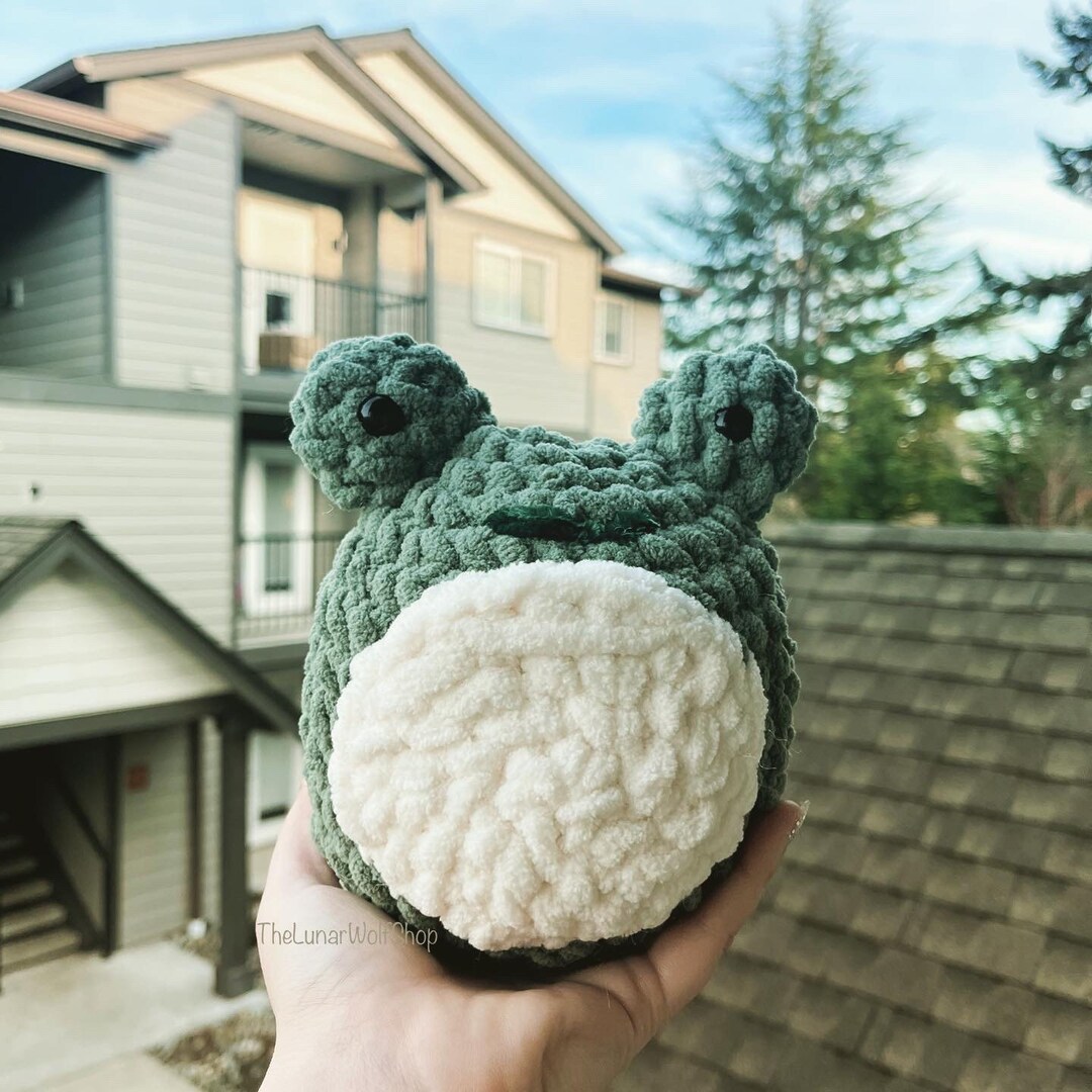 Pocket Frog Plushie Plush Amigurumi Crochet Handmade - Etsy